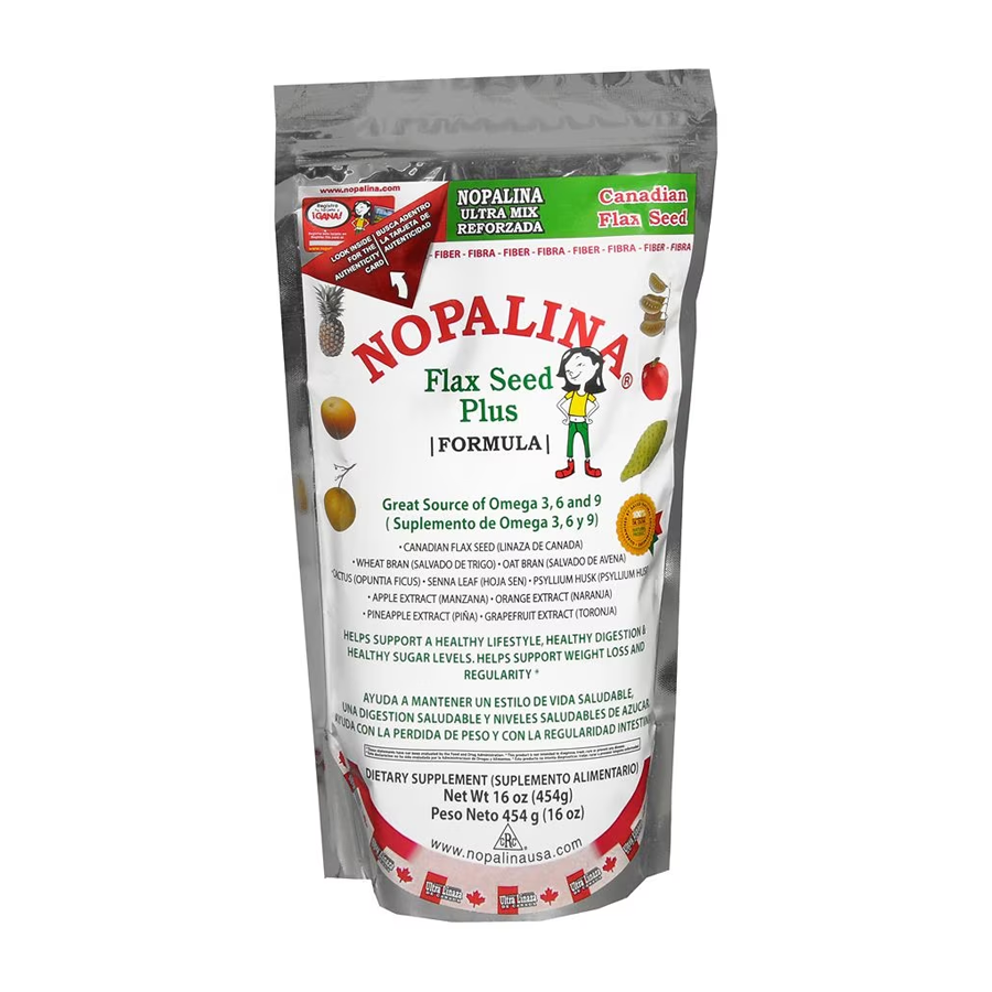 Nopalina Fibra de Linaza en Polvo, 1 lb – Milagros de Mexico